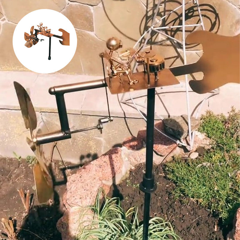Handmade Metal Drummer Windmill – Peachloft
