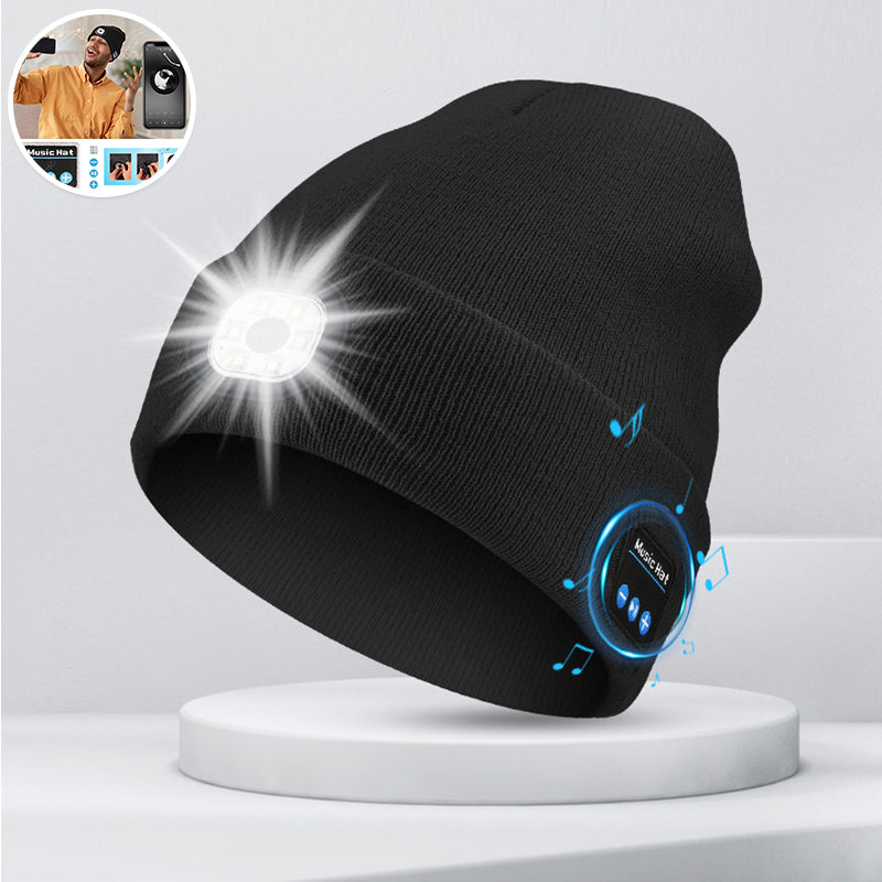 LED Bluetooth Beanie with Detachable Speakers – Peachloft