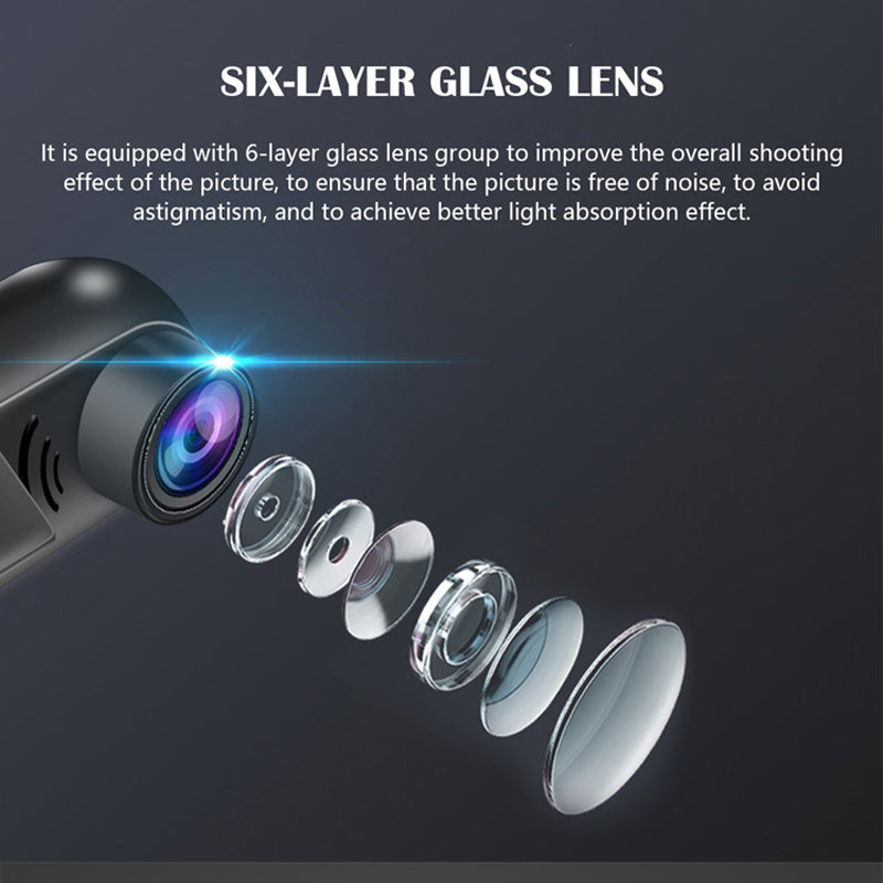 1080P HD 360° Rotating Mini ADAS Dashcam – Peachloft