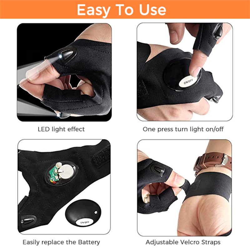 New LED Gloves With Waterproof Lights – Peachloft