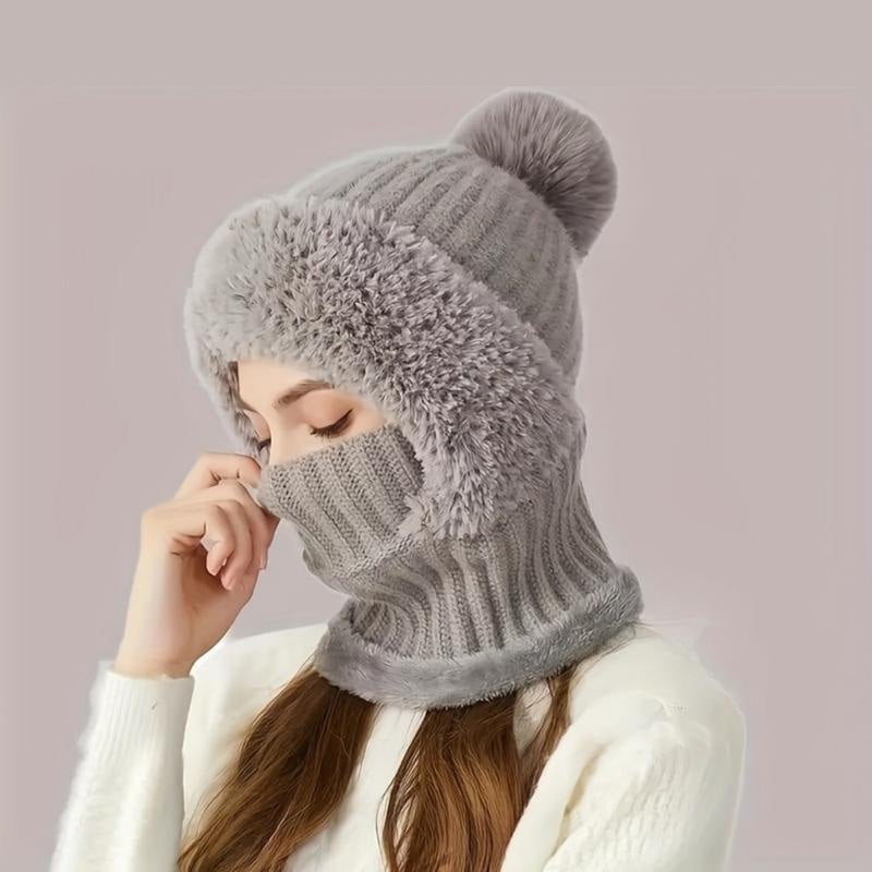 Women's Knitted 3-in-1 Cold-Proof Hat – Peachloft