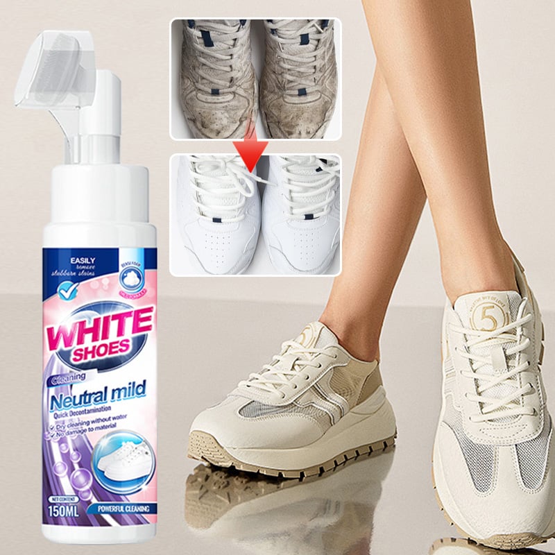 🤍Foam No-Rinse Cleaner — Instantly Brightens & Whitens Shoes – Peachloft