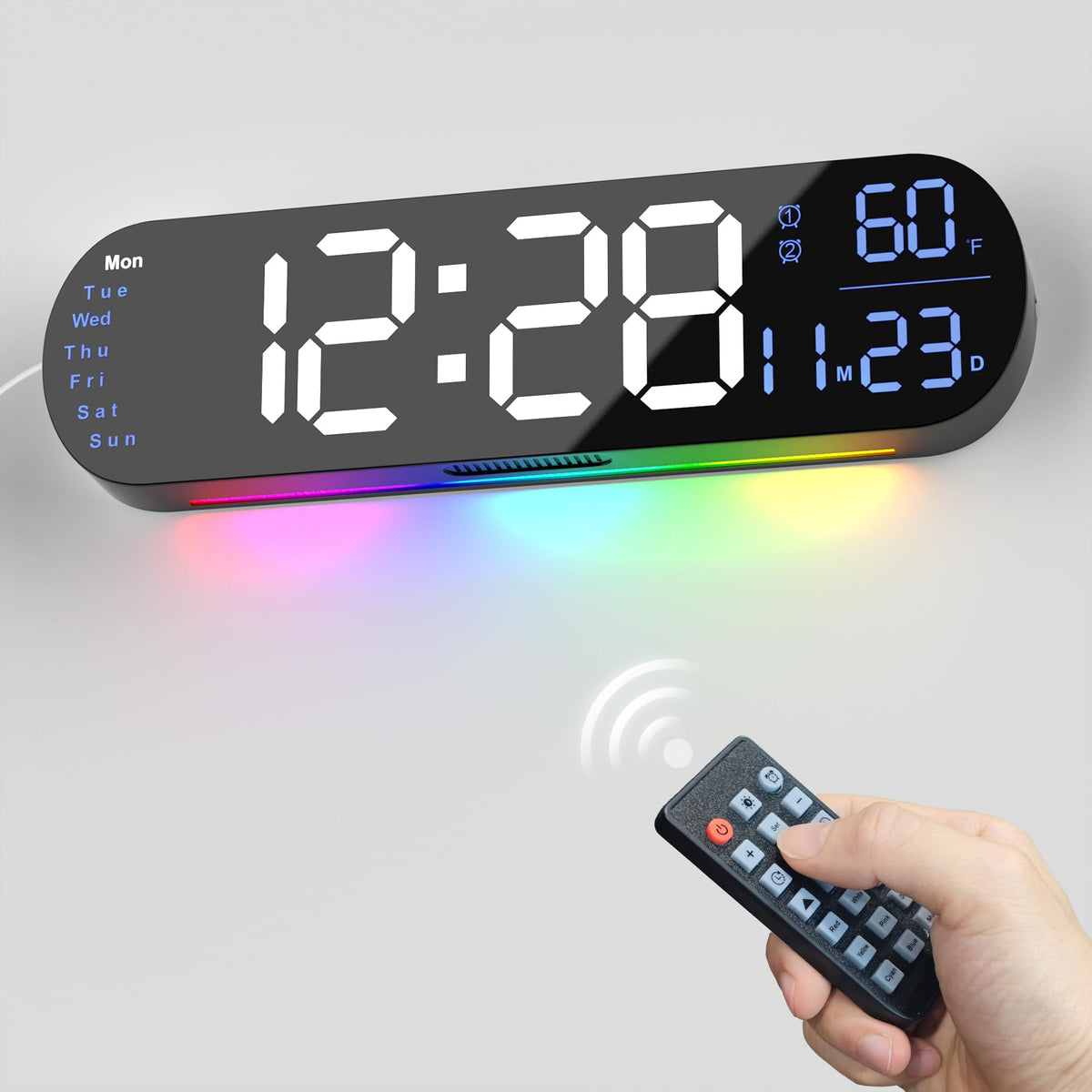 Sakerplus Multi Functional LED Display Clock – Peachloft