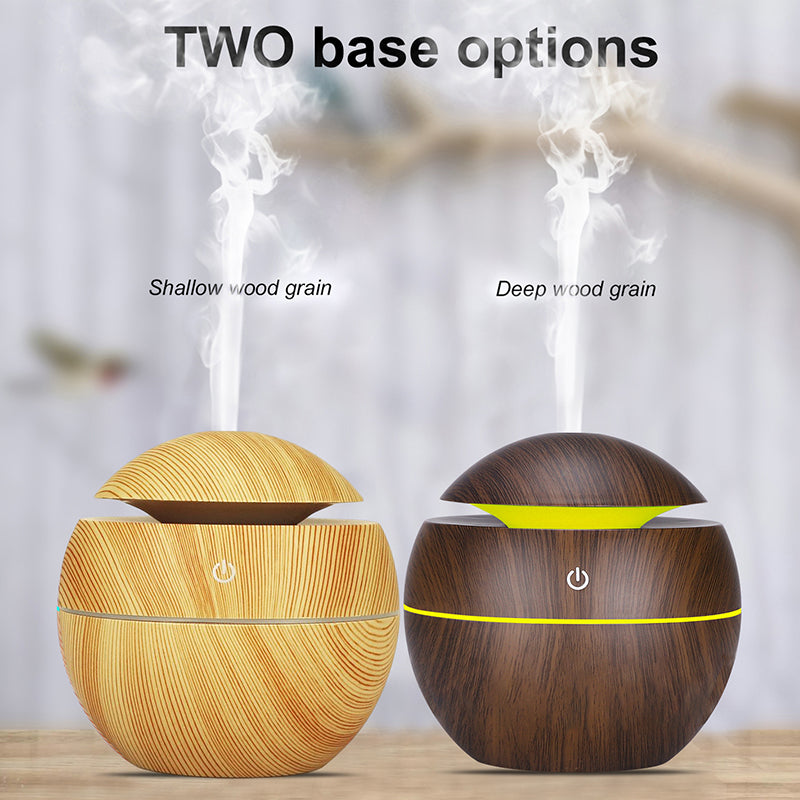 Wood Grain Round Humidifier – Peachloft