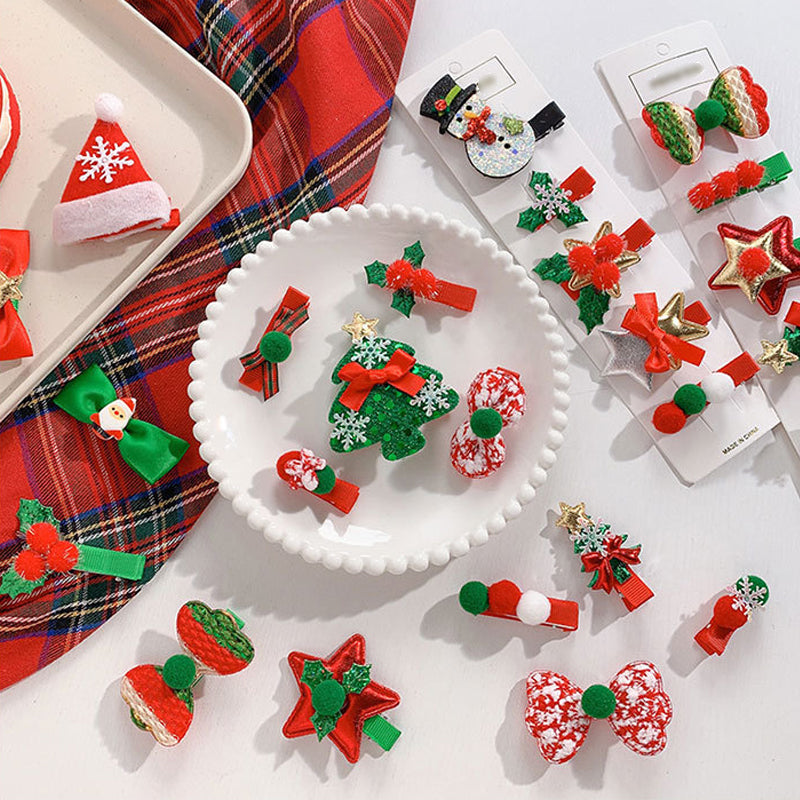 5 Pieces Christmas Hair Clips Set – Peachloft