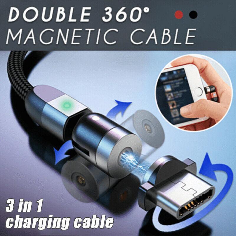 3-IN-1 DESIGN 360° Magnetic Cable – Peachloft