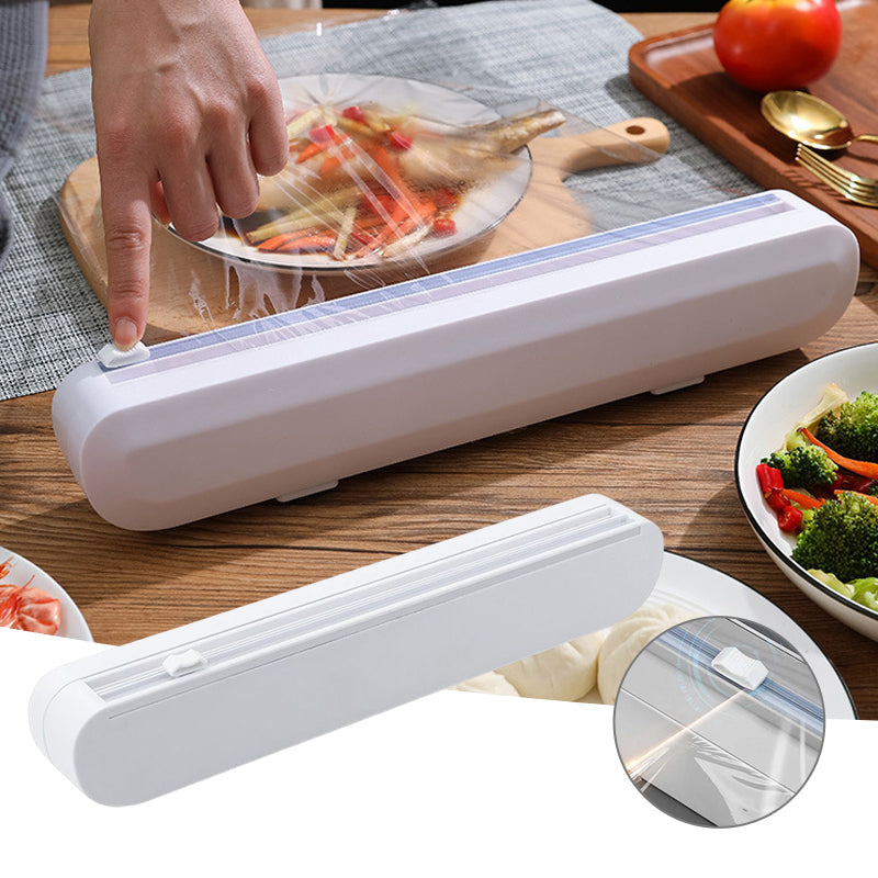 Plastic Wrap Dispenser With Cutter – Peachloft