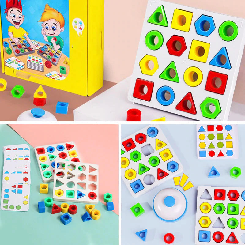 Shape Matching Game Color Sensory Educational Toy – Peachloft