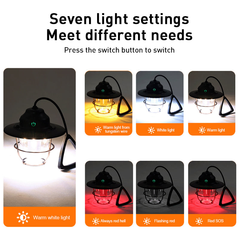 Retro Waterproof LED Camping Light – Peachloft