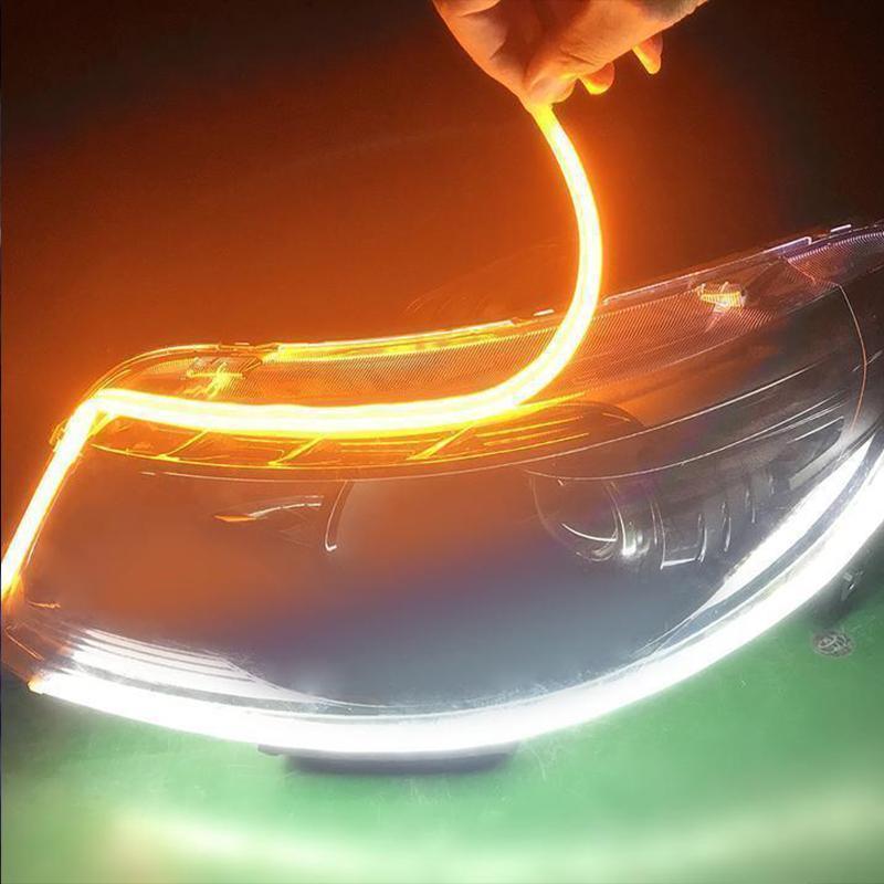 Flexible DRL LED Night & Daytime Running Light Strip (No Disassembling ...