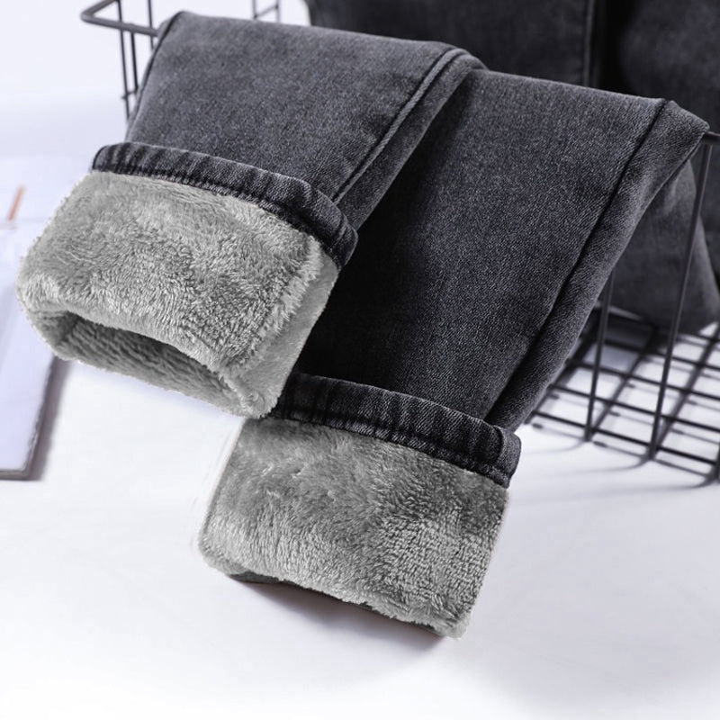Women's Fleece Lined Thermal Jeans – Peachloft