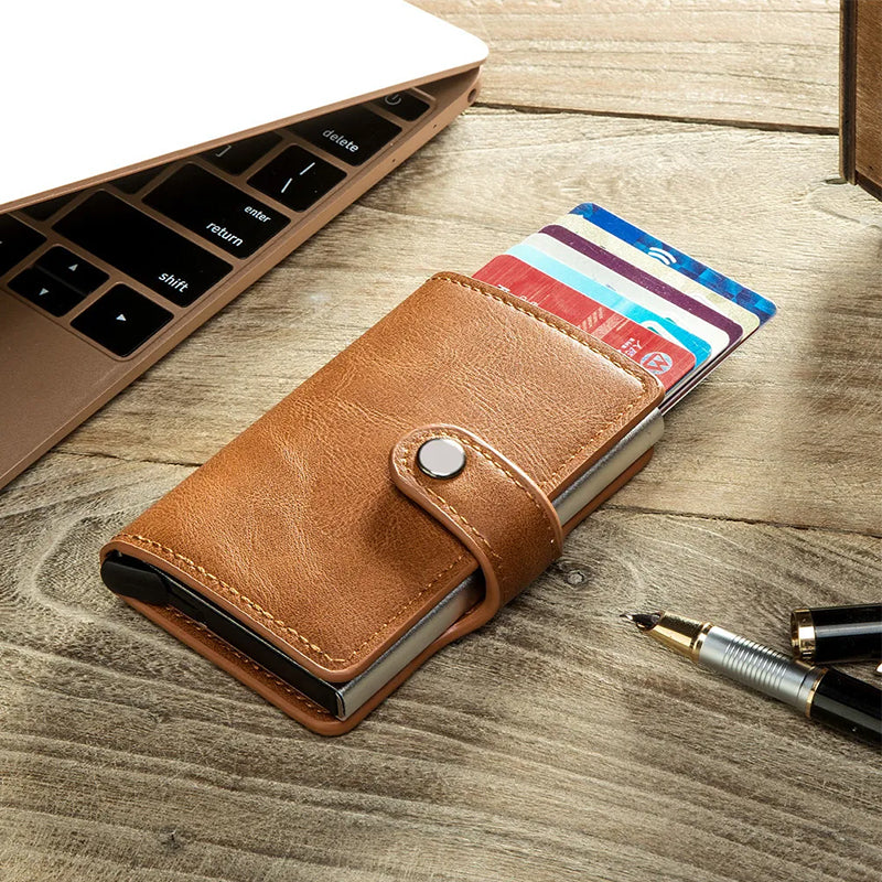 RFID Protection Leather Purse – Peachloft