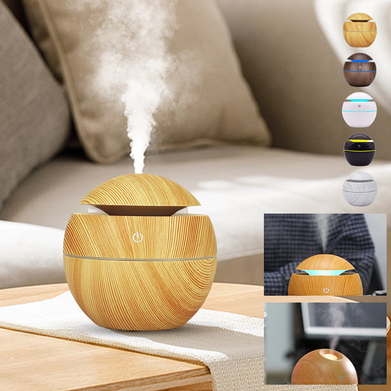 Wood Grain Round Humidifier – Peachloft