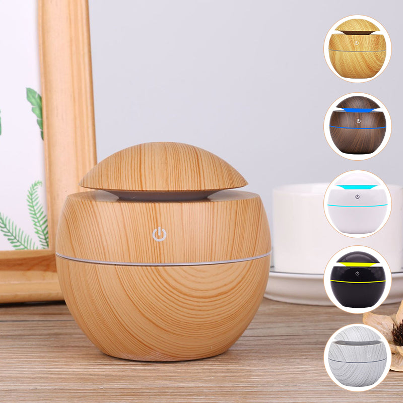 Wood Grain Round Humidifier – Peachloft